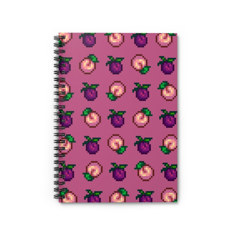Stardew Valley Notebook - Aesthetic Peach and Plum Fruit Design, Cozy ...
