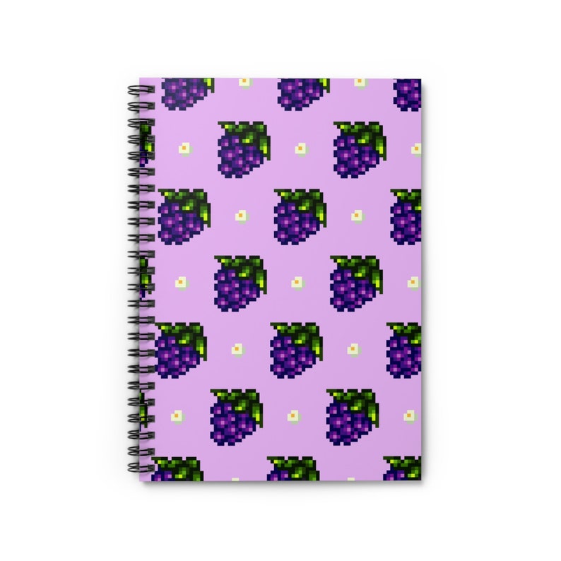 Stardew Valley Notebook - Aesthetic Grape Fruit Design, Cozy Video Game ...