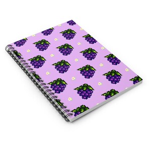 Stardew Valley Notebook - Aesthetic Grape Fruit Design, Cozy Video Game ...