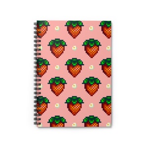 Stardew Valley Notebook - Aesthetic Strawberry Fruit Design, Cozy Video ...