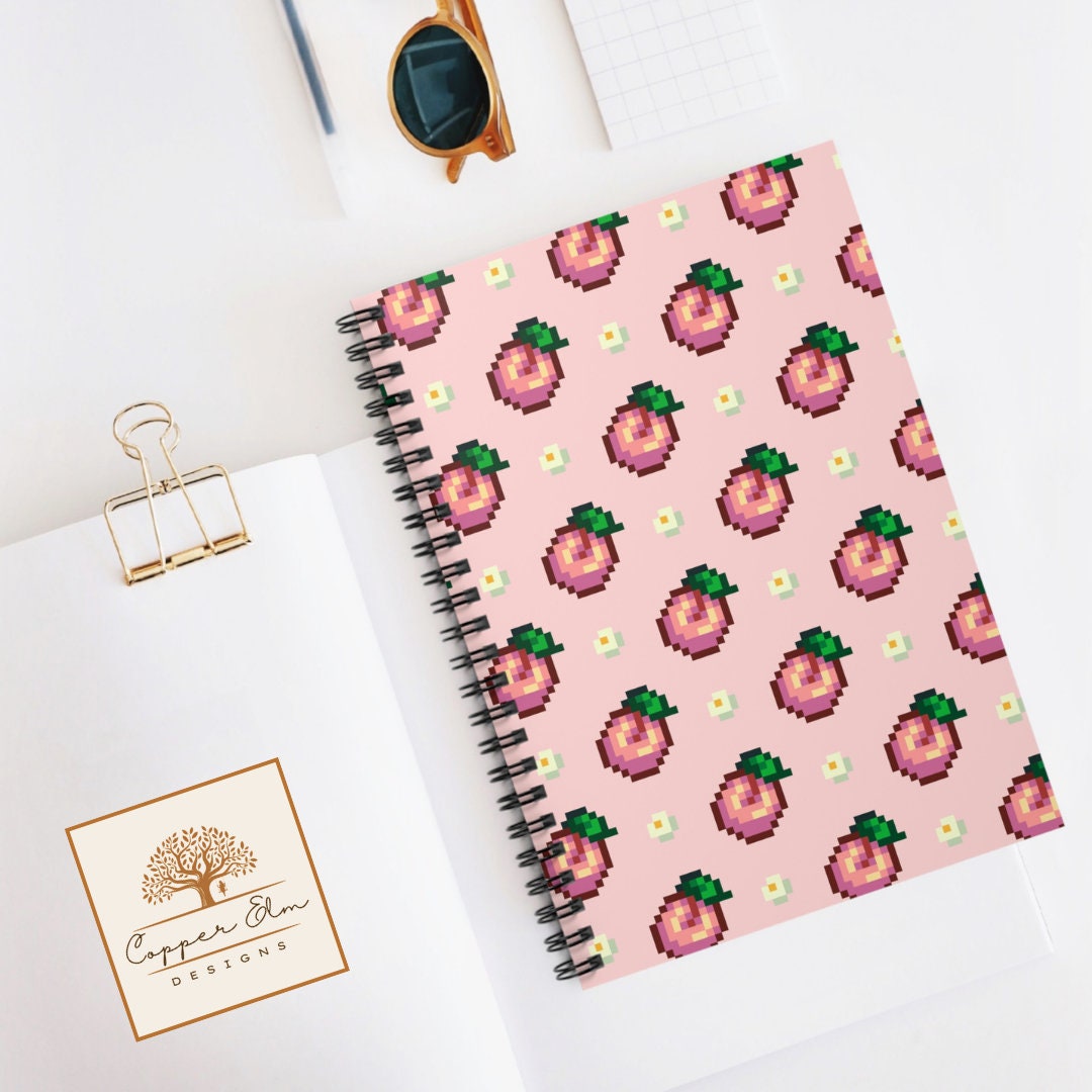 Stardew Valley Notebook - Aesthetic Peach Fruit Design, Cozy Video Game ...