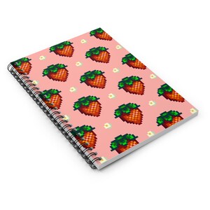Stardew Valley Notebook - Aesthetic Strawberry Fruit Design, Cozy Video ...