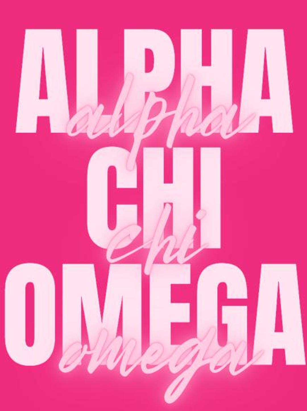 Pink Alpha Chi Poster - Etsy