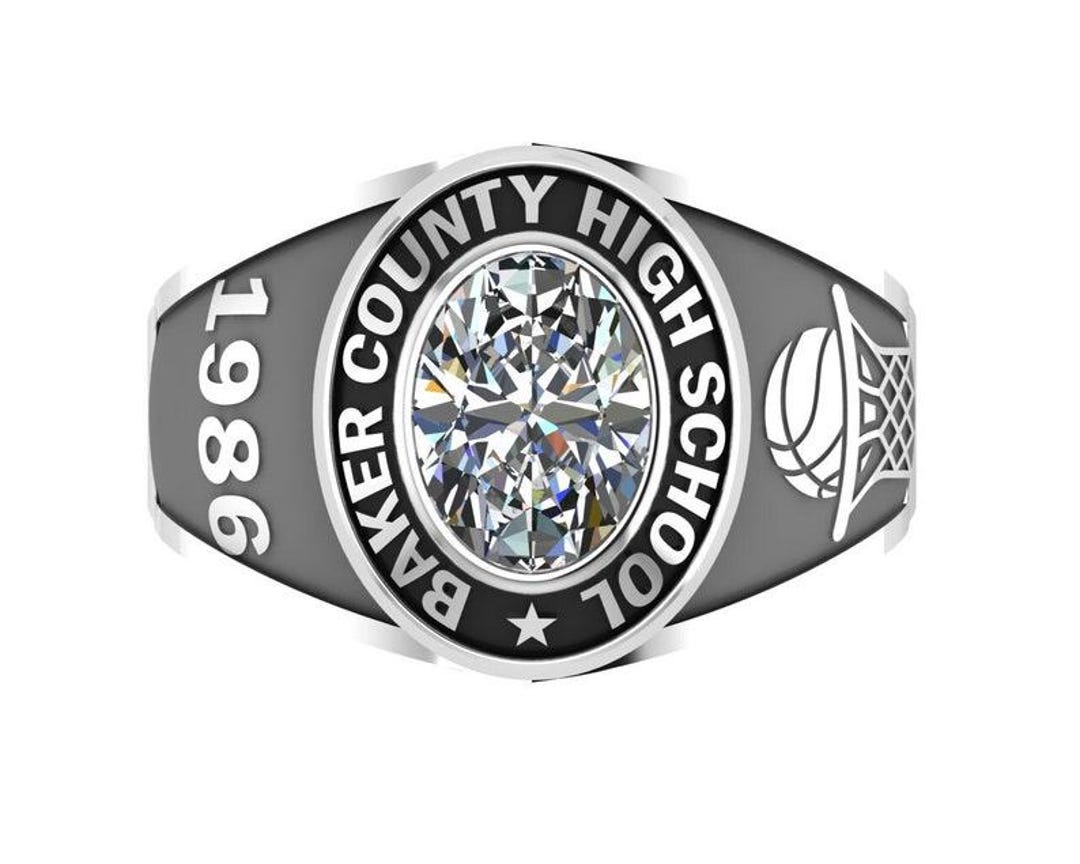 Personalized Class Rings, Senior Class Ring, Silver Graduation Ring ...