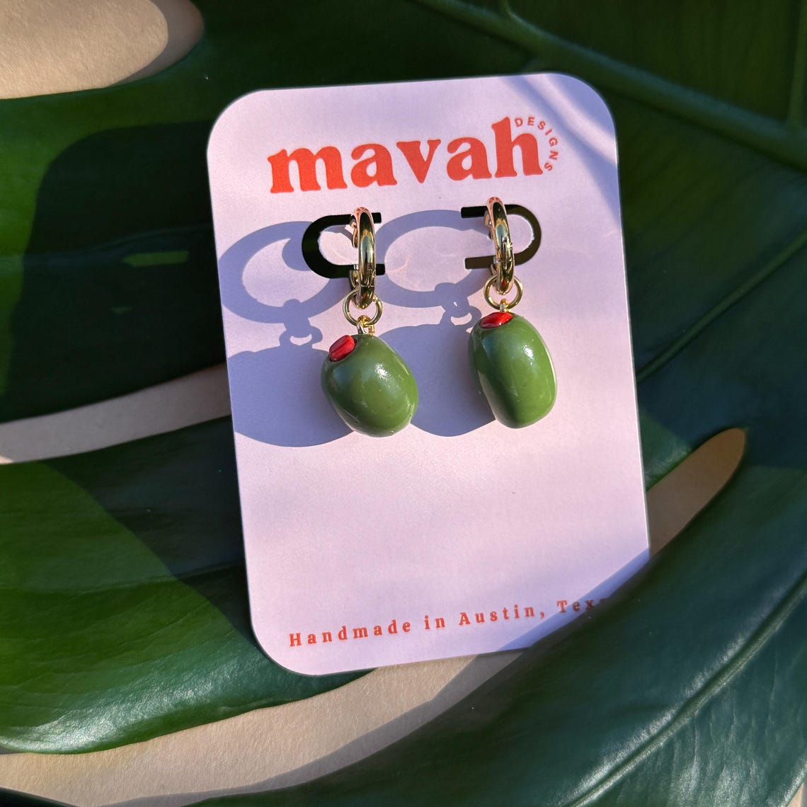 Olive Charm Earring/ Green Olive Clay Earring/ Realistic Food Earrings ...