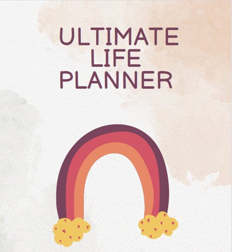 Rainbow Ultimate Life Planner Printable - Etsy