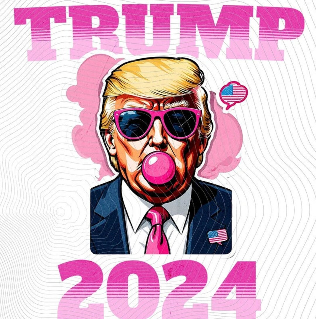 Trump Bubble Gum PNG 2024, Original Pink, Digital Download, PNG File ...