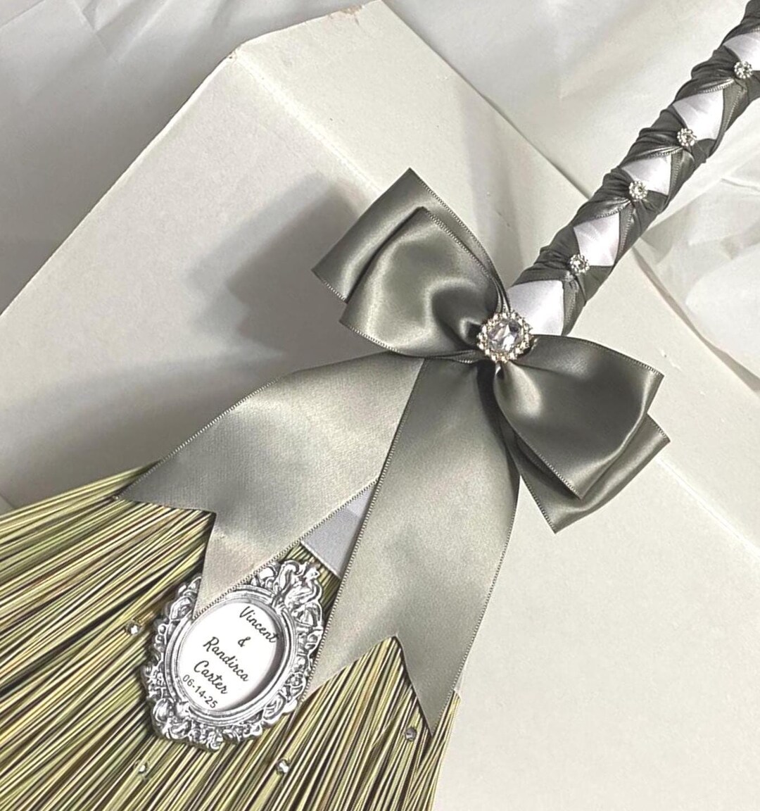 Silver Customized Wedding Jumping Broom L White L Traditional Wedding ...