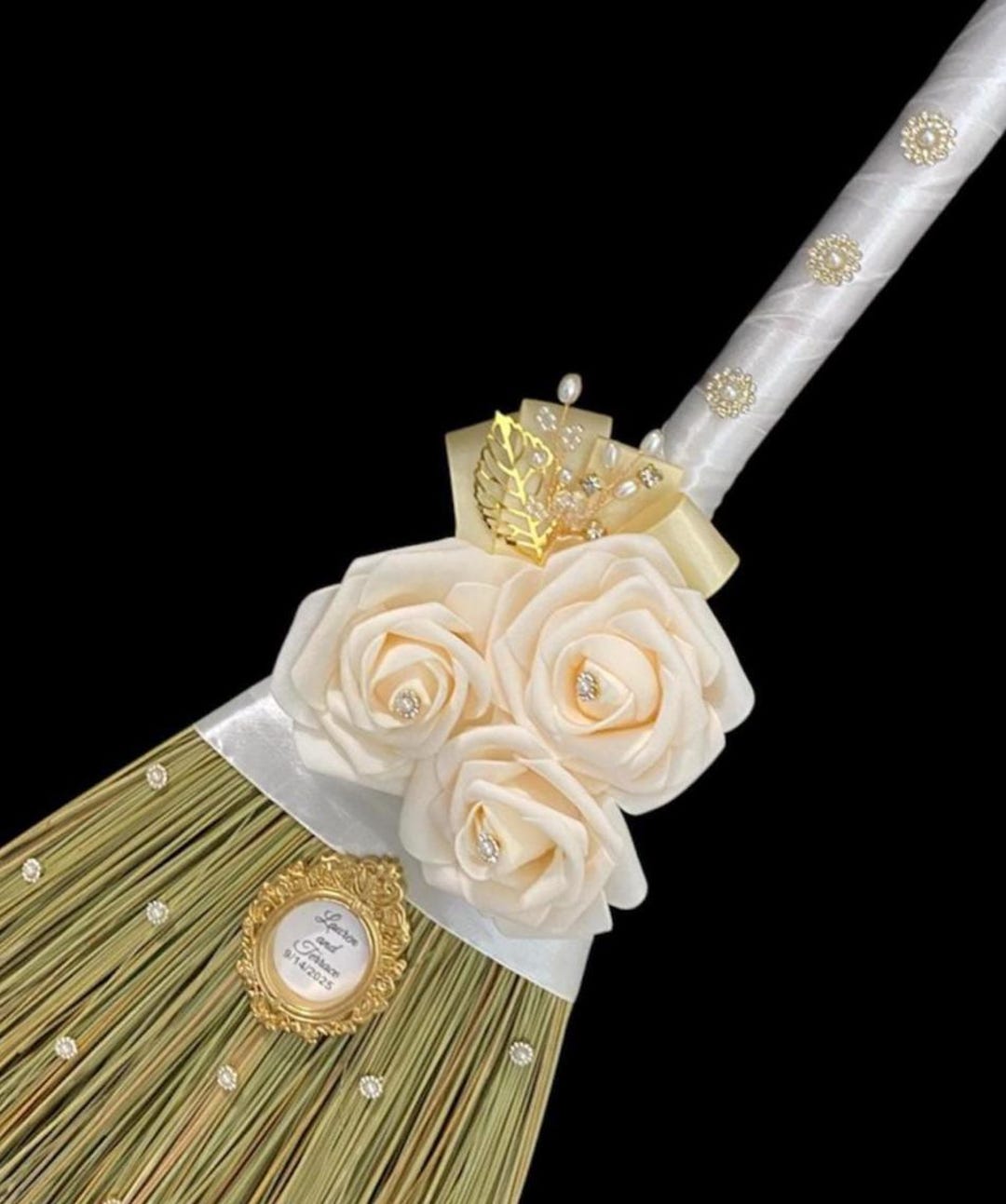 Custom Wedding Jumping Broom: Cream, Rose, Traditional Wedding Broom L ...