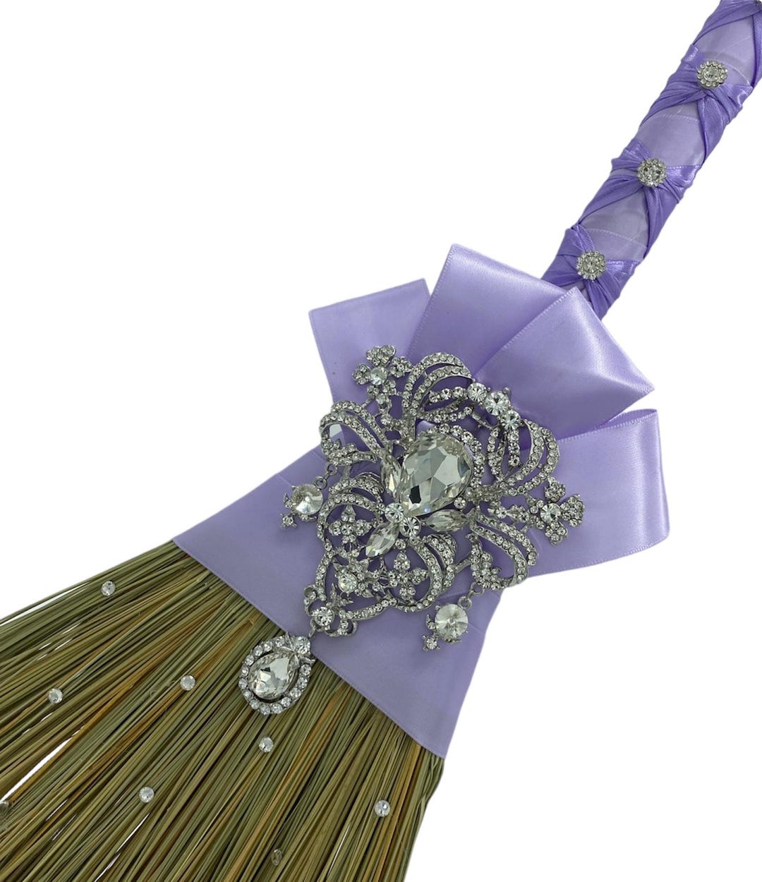 Customized Wedding Jumping Broom L Lavender L Traditional Wedding Broom ...