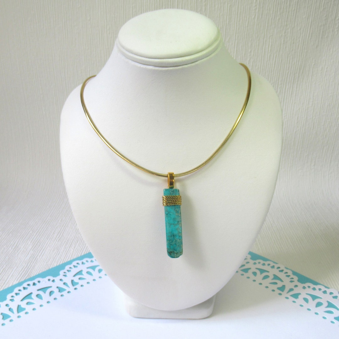 Turquoise Colored Pendant, Real Stone (not Turquoise), A - Etsy