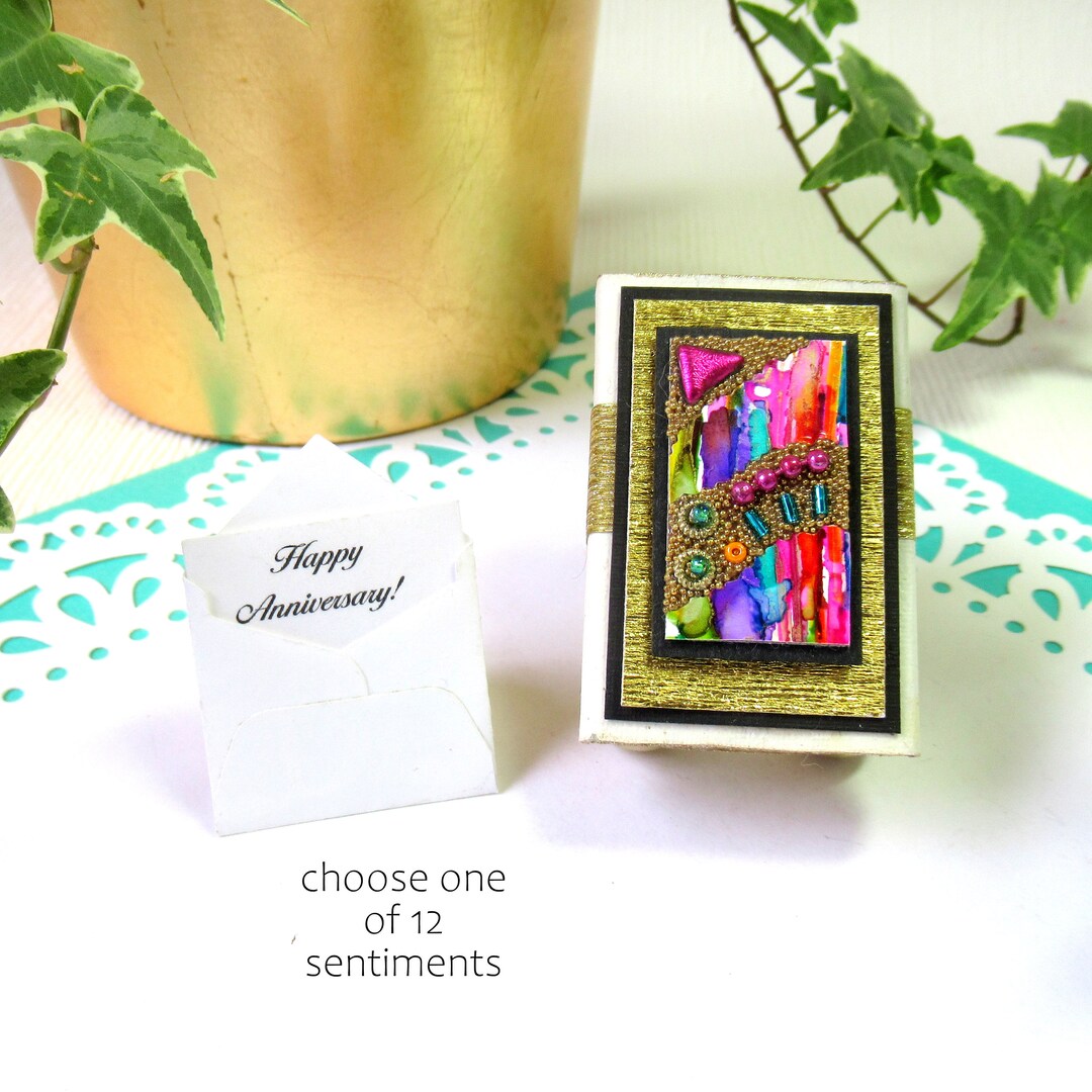 Keepsake Message Matchbox - Original Mixed Media Collage With Tiny ...