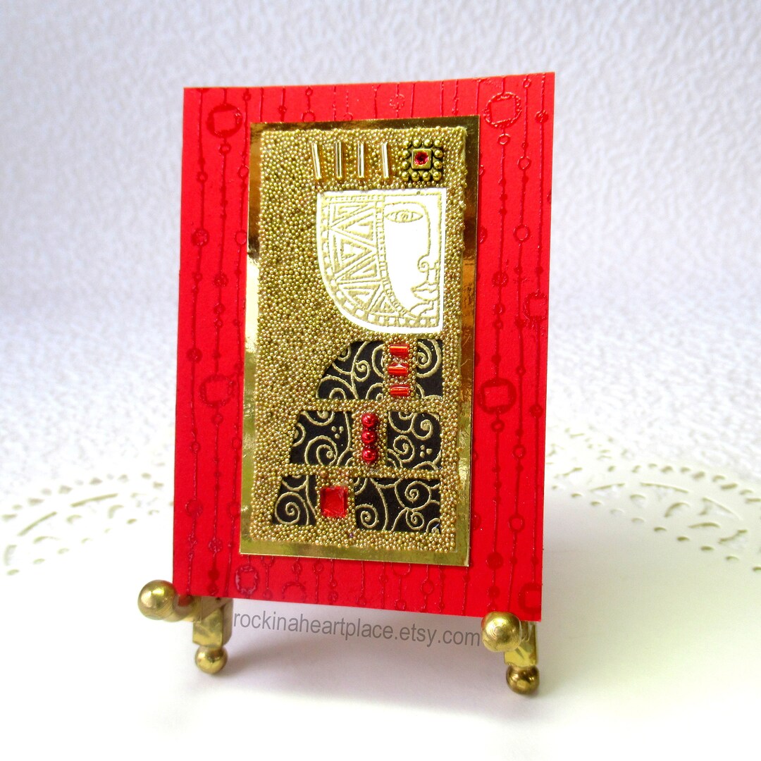 Original Abstract Mixed Media Collage Art Card ACEO ATC - Etsy