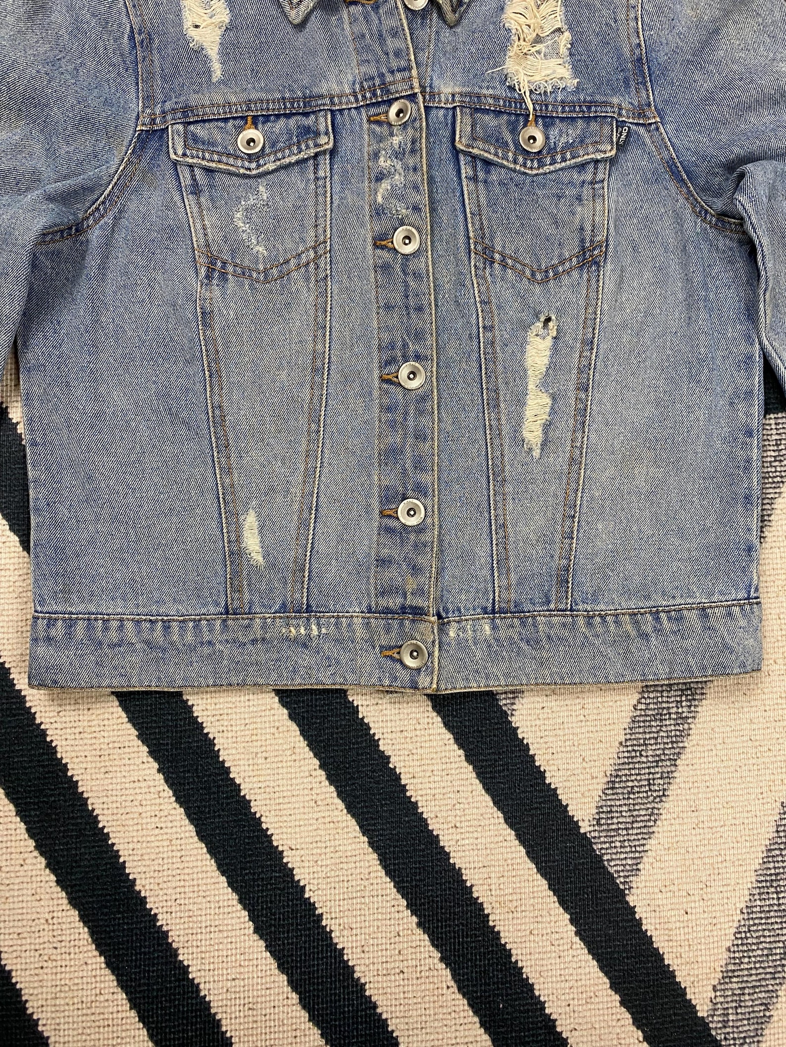 Distressed Faded Women Denim Jacket - Etsy
