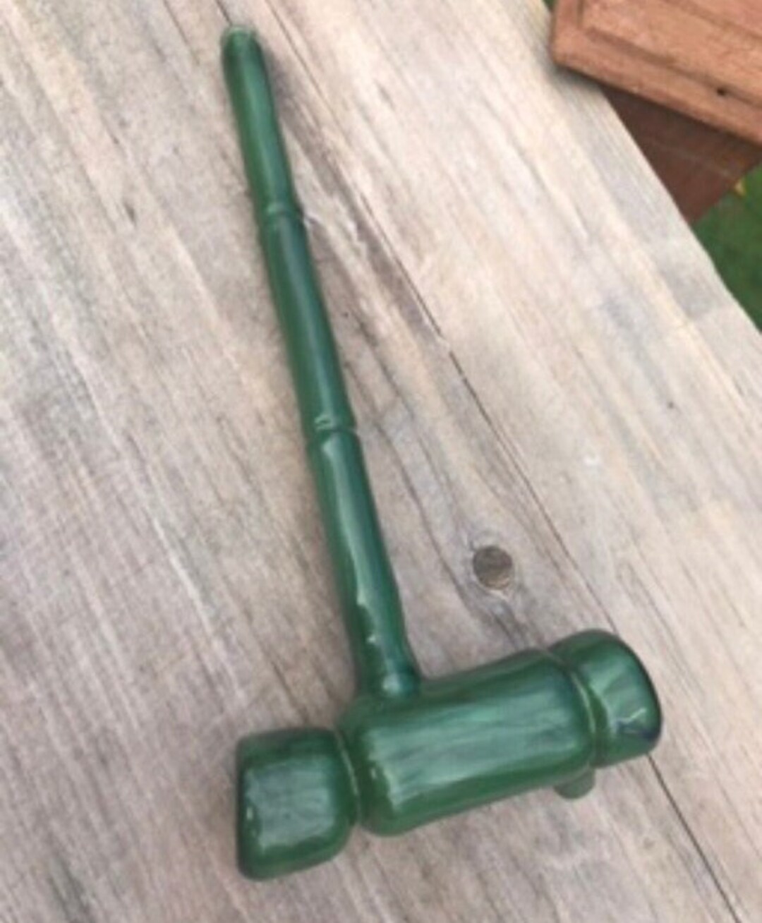 Green Bamboo Style Glass Pipe Glass Corn Cobb Pipe - Etsy