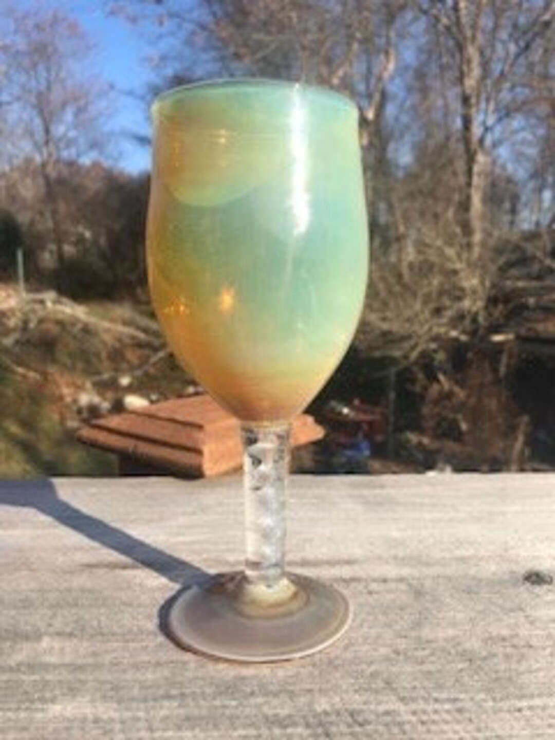 REDUCED SECONDS Borosilicate Color Changing Wine Glass | Blown Wine ...