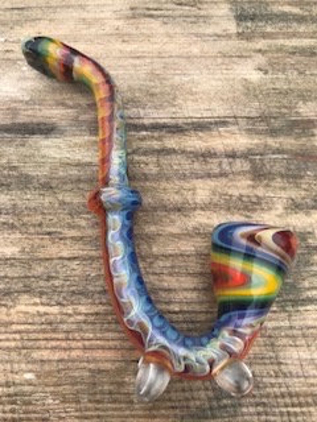 Rainbow Color Changing Sherlock Pipe With Feet | Glass Sherlock ...