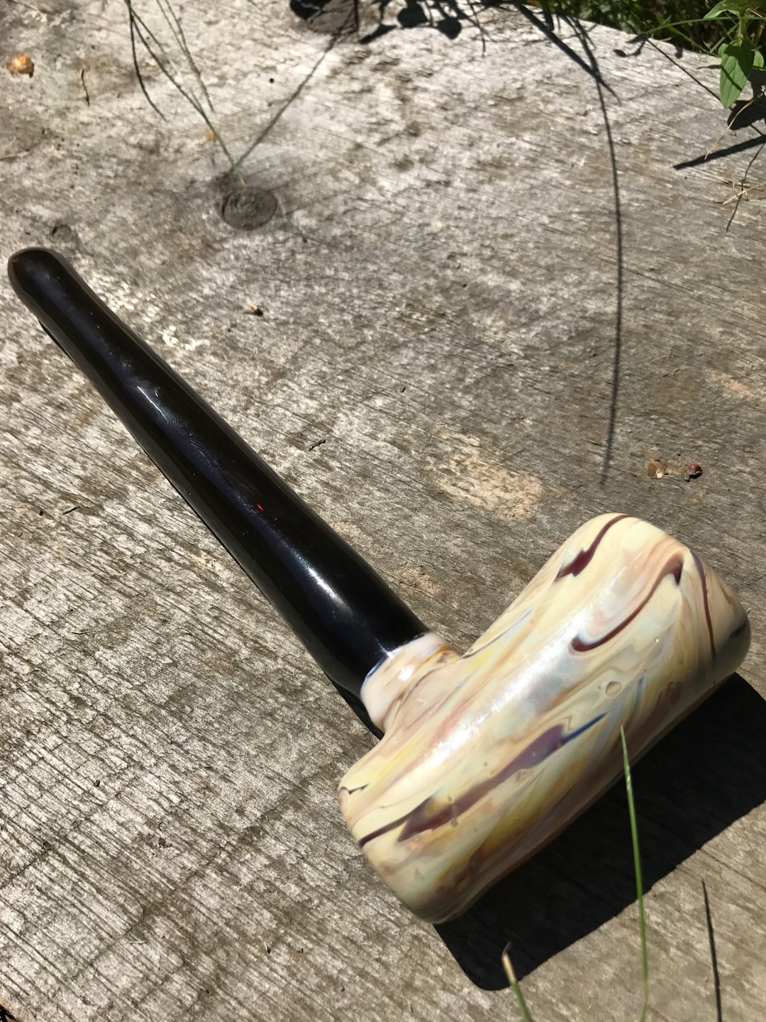 Wood Grain Hammer Pipe | Corn Cobb Pipe | Glass Hammer Pipe | Tobacco ...