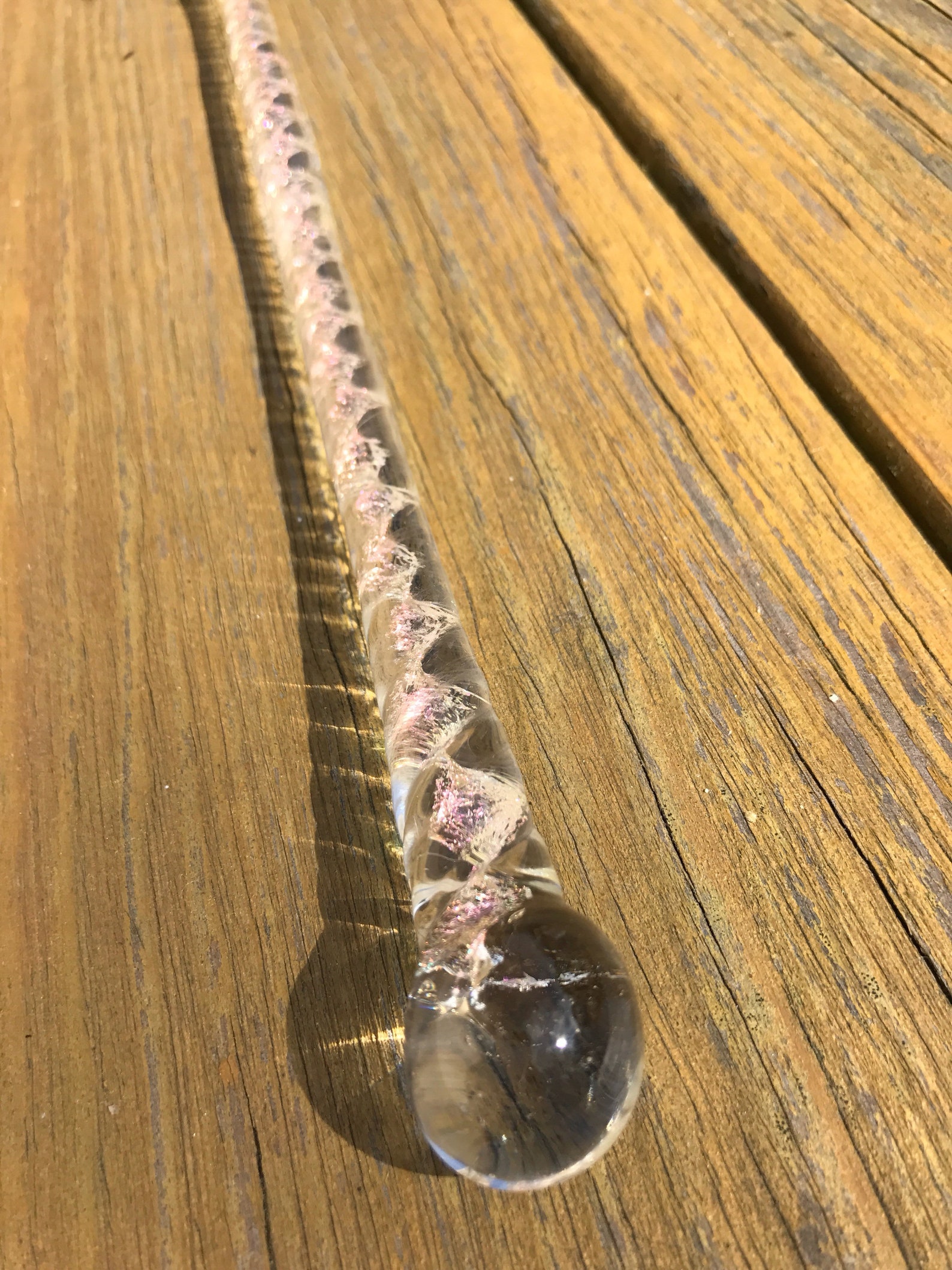 Glass Skull Scepter Skull Magic Wand Dichroic Ribbon Skull | Etsy