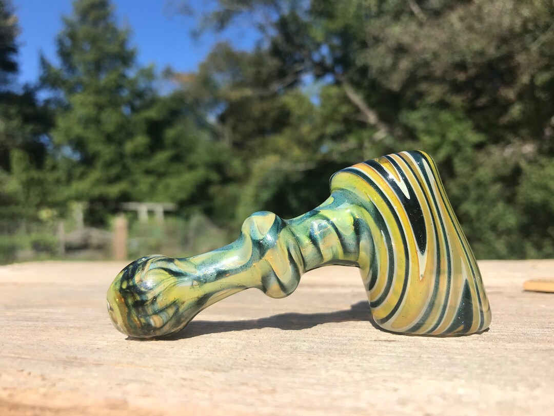 Yellow Green Color Changing Hammer Hammer Pipe Glass Tobacco Pipe ...