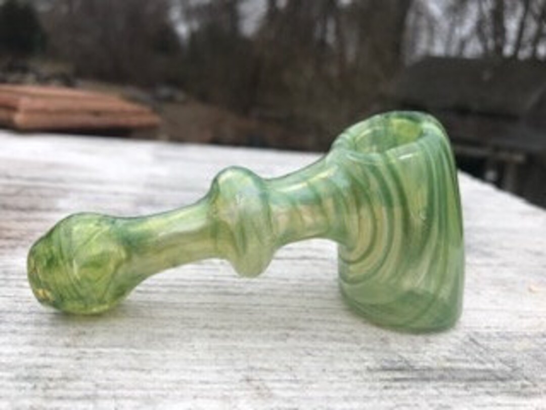 Green Color Changing Hammer | Hammer Pipe | Glass Tobacco Pipe | Silver ...