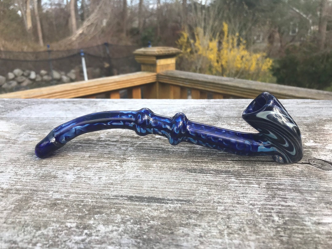 Color Changing Cobalt Blue Pipe | Churchwarden Pipe | Long Wizard ...
