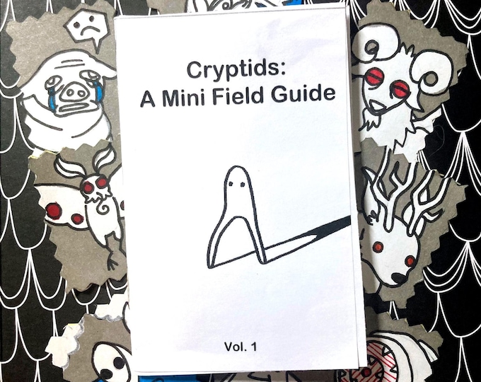 Mini Cryptid Field Guide Zine + Cryptid Stamp Stickers - Etsy