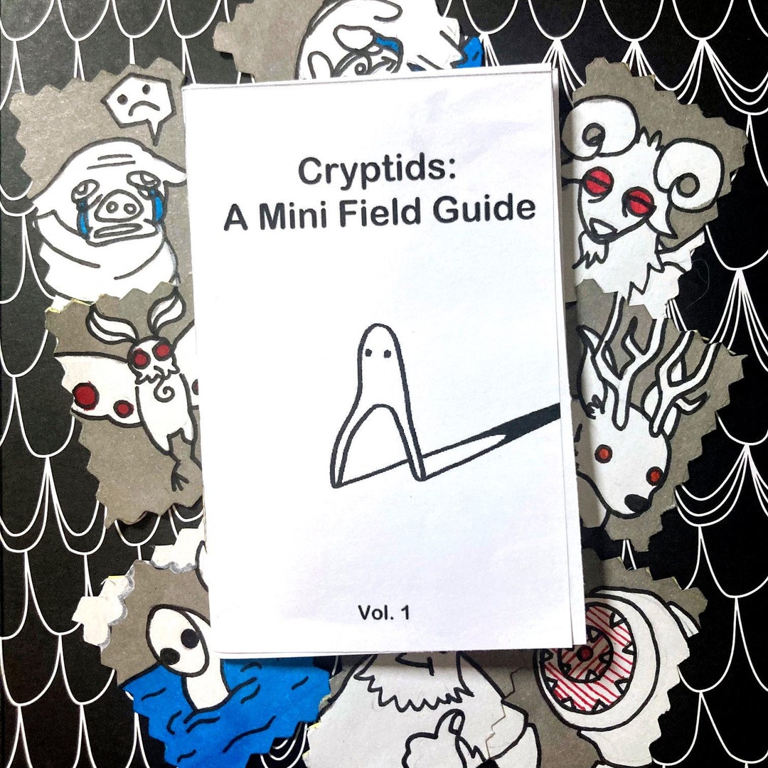 Mini Cryptid Field Guide Zine + Cryptid Stamp Stickers - Etsy