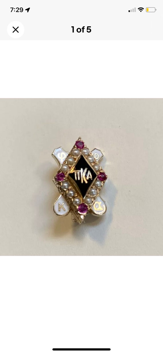 Pi Kappa Alpha Fraternity Pledge / Badge Pin - Gem