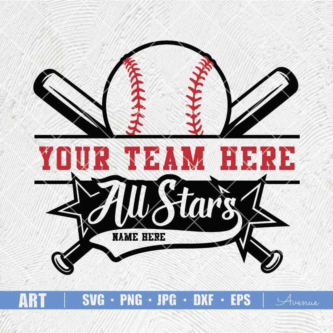 All Stars Baseball SVG PNG, Allstars Templater, Baseball Svg, Baseball ...