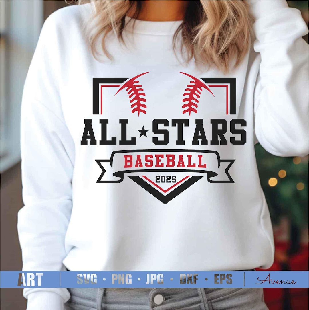 All Stars Baseball SVG: Team Shirt Design (digital Download) - Etsy