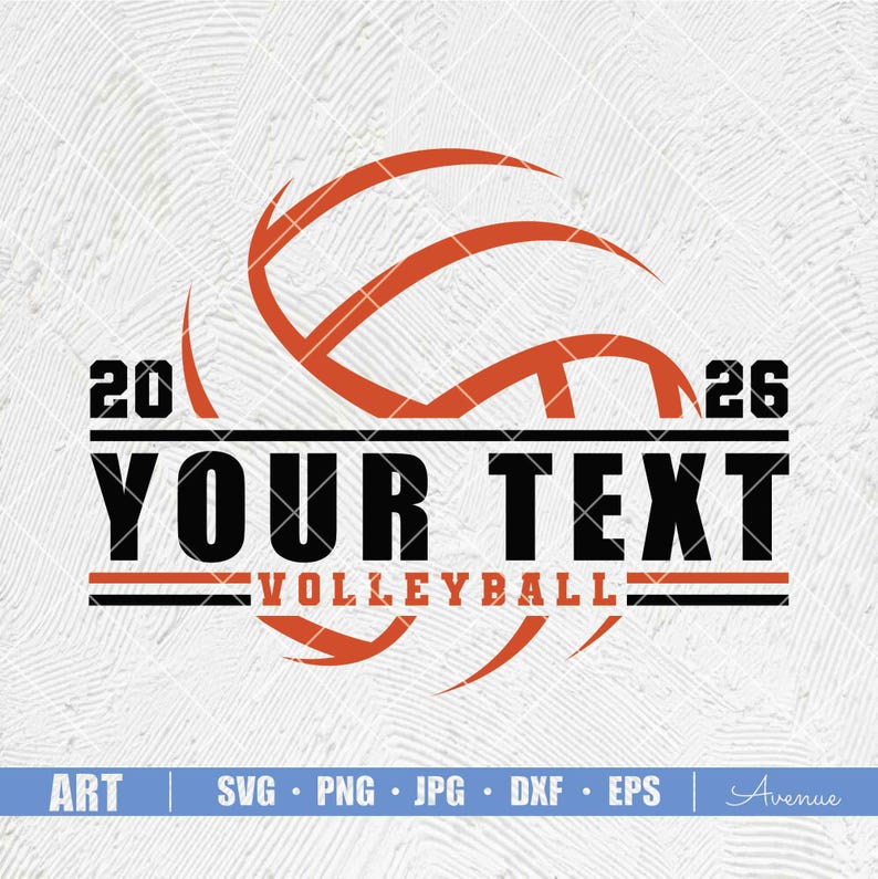Volleyball Mascot SVG PNG, Personalized Team Template, Volleyball Svg ...