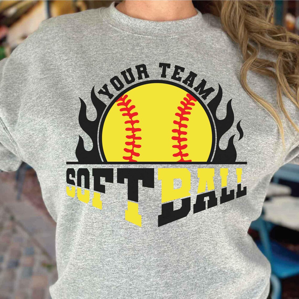 Softball Svg Png, Mascot Template Svg, Personalized Name, Softball Team ...