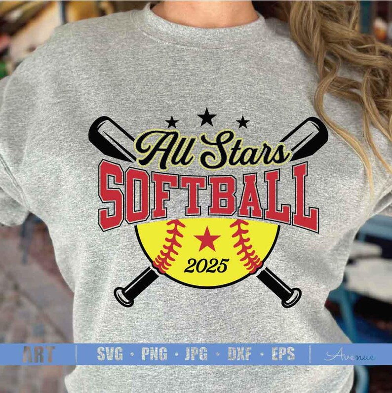 All Stars Softball SVG: Shirt Design Template (digital Download - Etsy