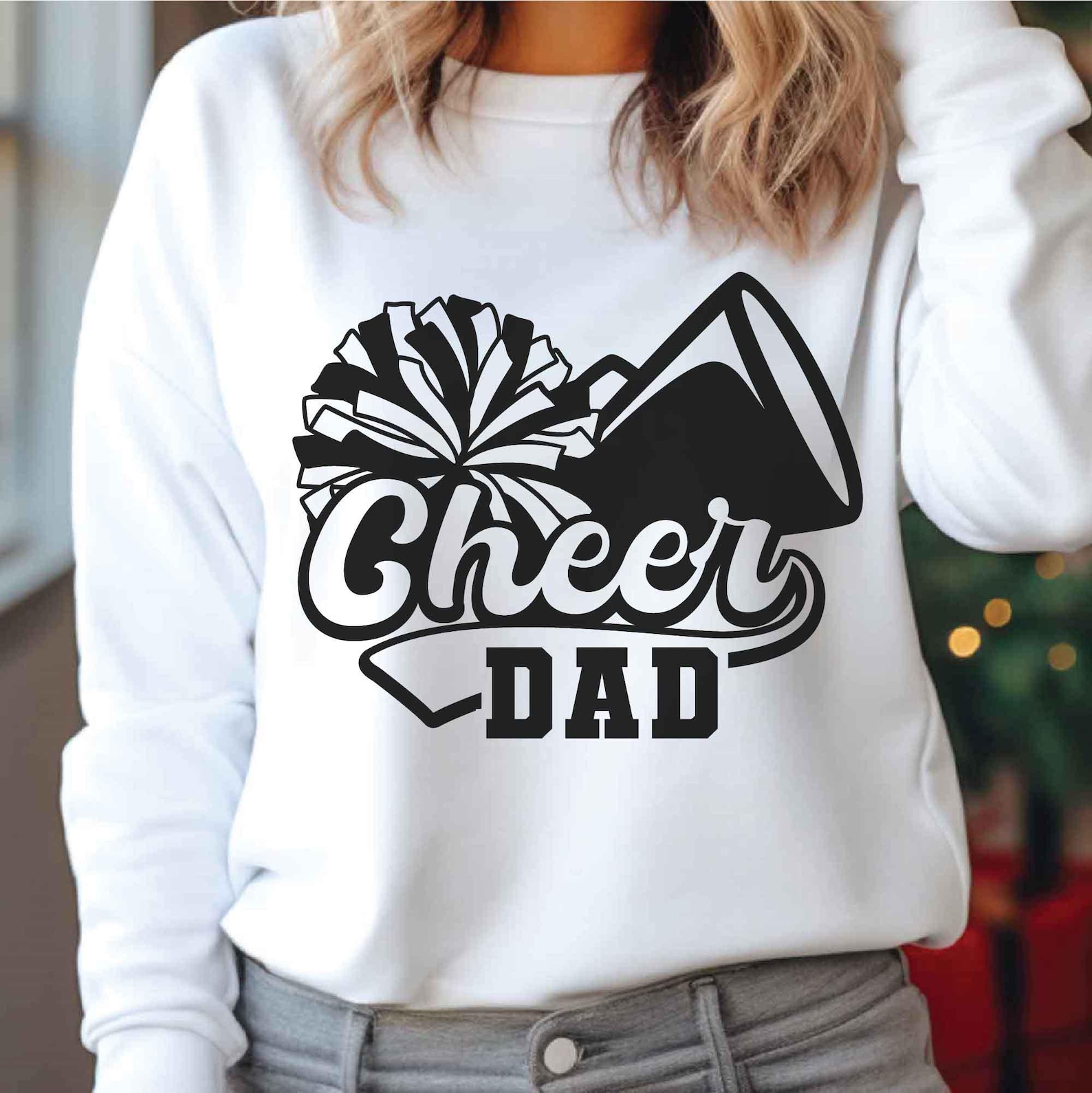 Cheer Dad Svg Png, Cheerleader Dad Svg, Megaphone Svg, Pom Pom Svg ...