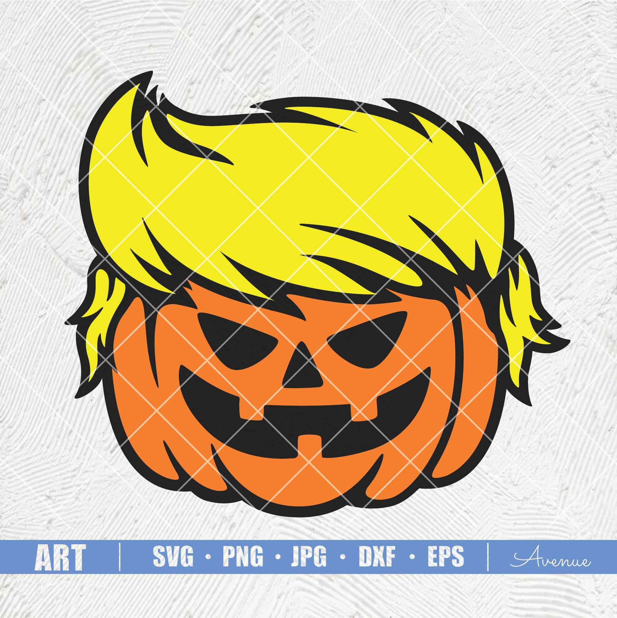 Trumpkin Make Halloween Great Again Svg, Trump Head Svg, Pumpkin Svg ...