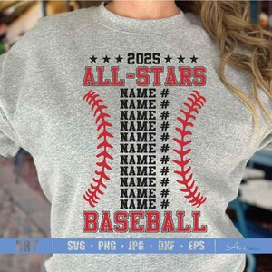All Stars Baseball SVG PNG, Personalized Name, Baseball Svg, Baseball ...