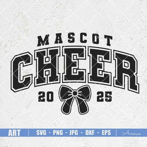 Cheer Team Mascot SVG Template: Cheerleading Design (digital Download ...