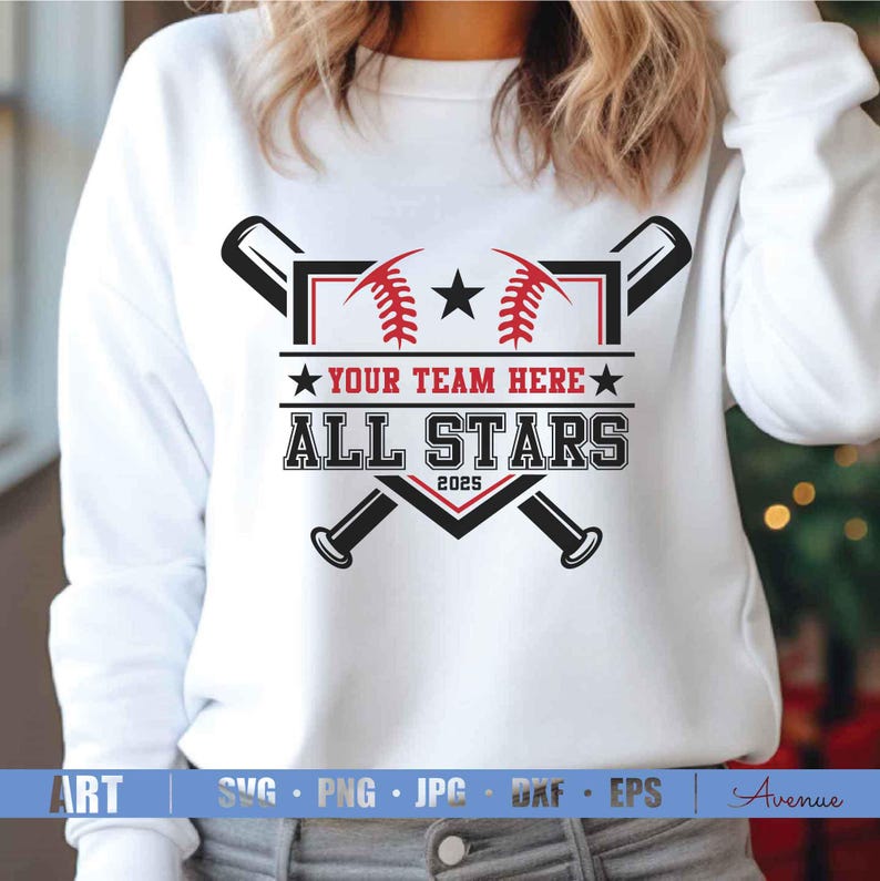 All Stars Baseball SVG PNG, Allstars Templater, Baseball Svg, Baseball ...