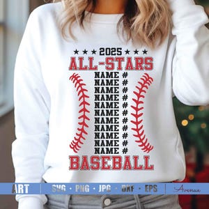 All Stars Baseball SVG PNG, Personalized Name, Baseball Svg, Baseball ...