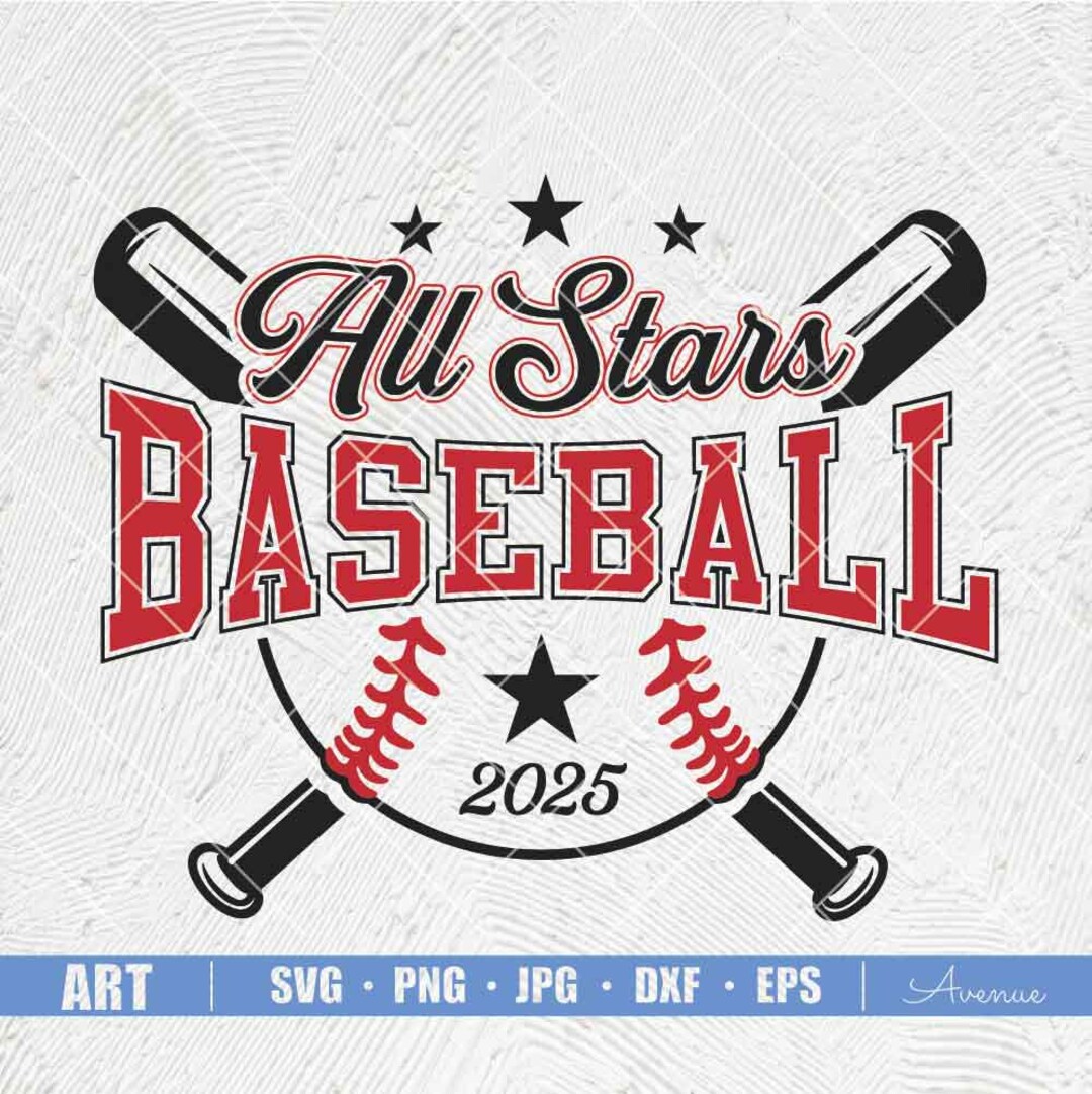 All Stars Baseball SVG PNG, Baseball Svg, Baseball Template Svg ...