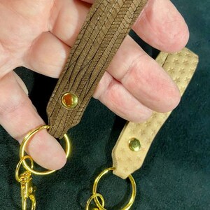 2 Embossed Cowhide LEATHER Key Fobs W/snap Hooks, 1 Brown & 1 Tan - Etsy