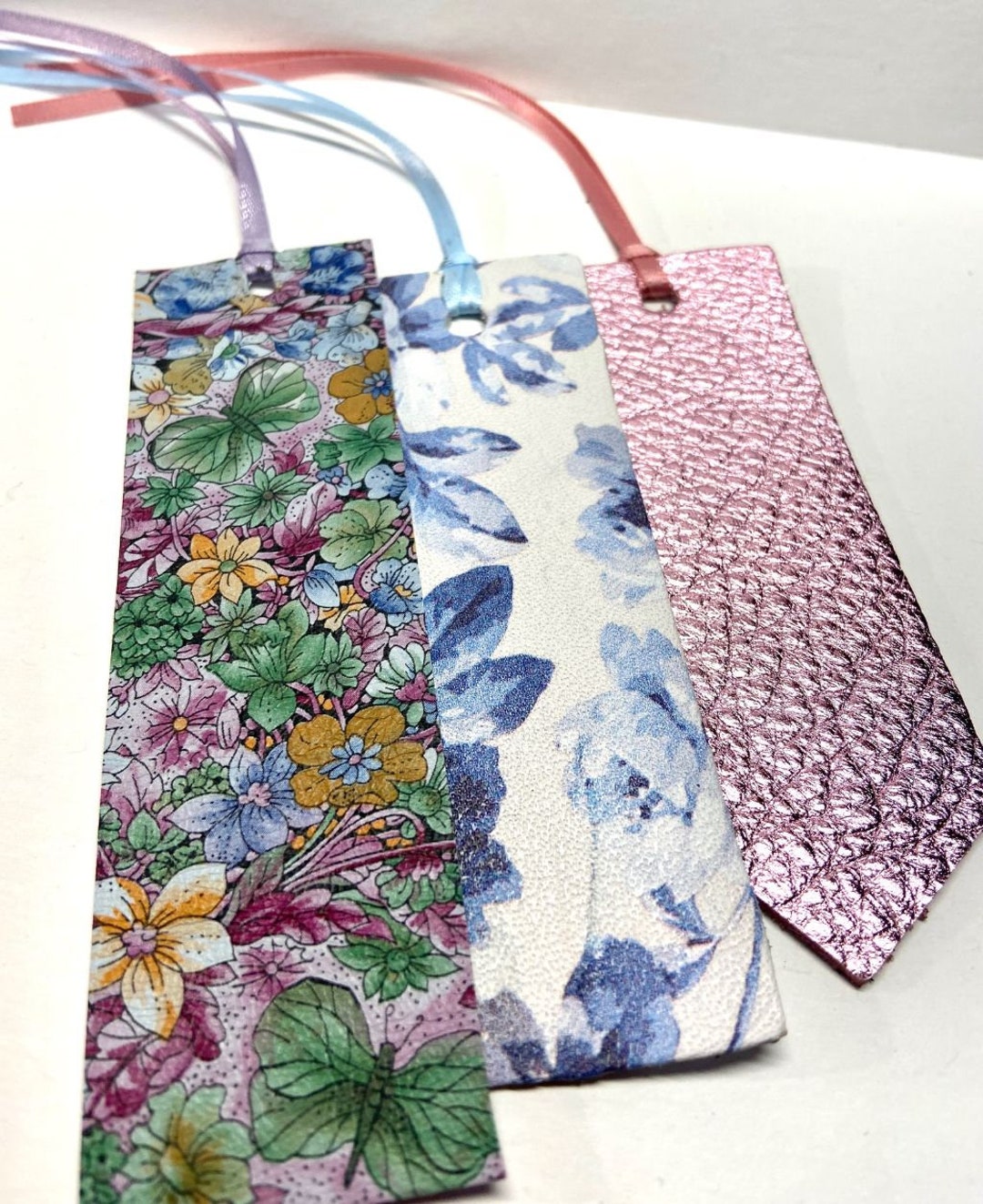 3 Pk Feminine Genuine LEATHER Bookmarks Mixed - Etsy