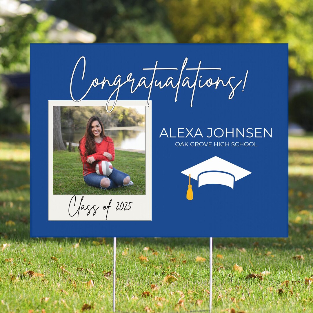 Custom 2025 Grad Sign, Graduation Yard Sign 2025, Graduation Yard Sign ...