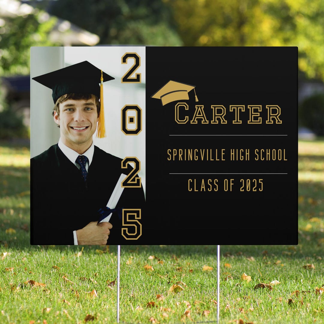 Graduation Yard Sign 2025, Custom 2025 Grad Sign, Graduation Yard Sign ...