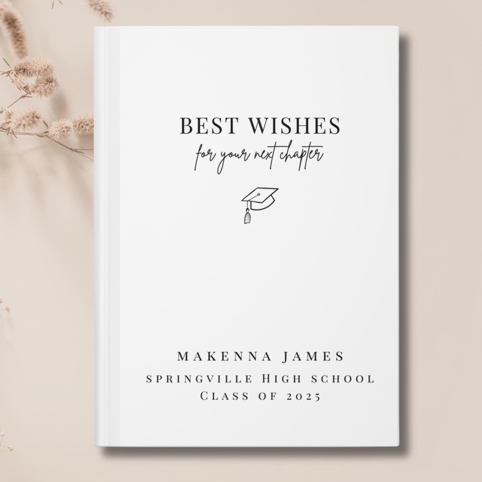 Graduation Well Wishes, Graduation Guest Book, Graduation Sign in Book ...