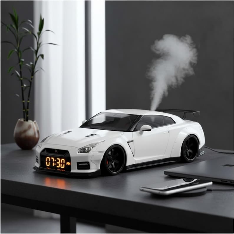 Supercar Alarm Clock With Realistic Engine Sound, LED Headlights ...