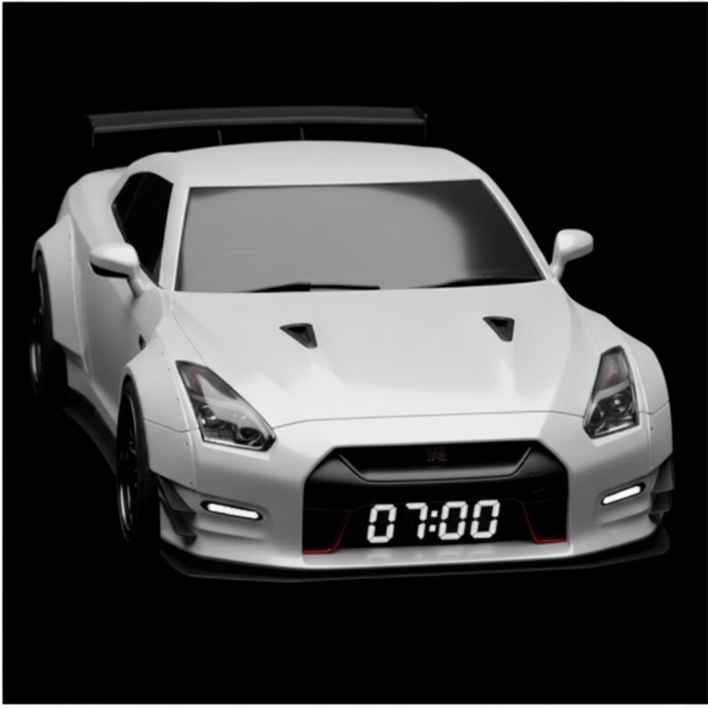 Supercar Alarm Clock With Realistic Engine Sound, LED Headlights ...