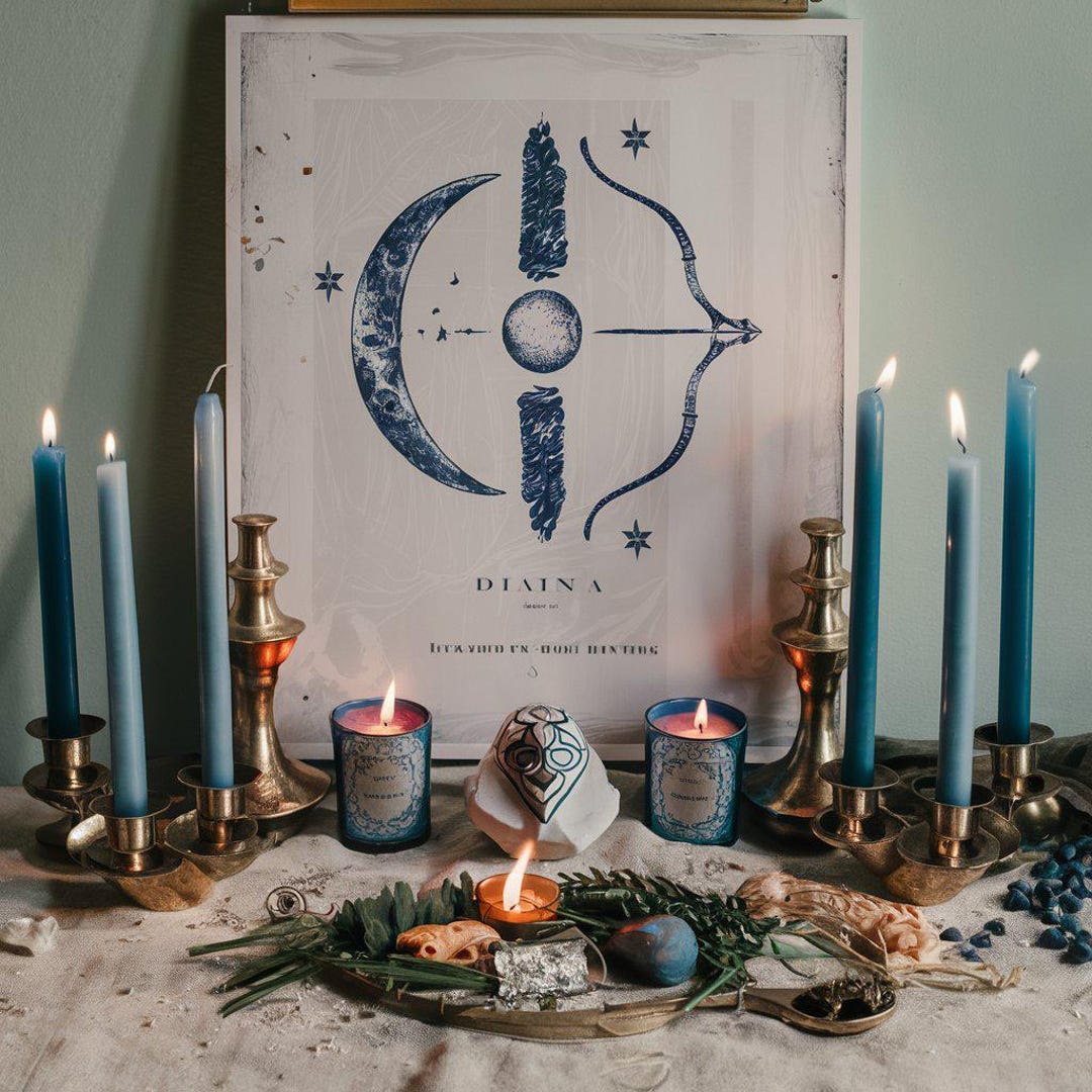 Selene Ritual Set, Selene Offerings, Summoning Selene, Selene Sigil - Etsy