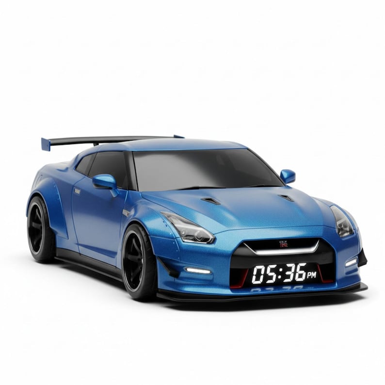Supercar Alarm Clock With Realistic Engine Sound, LED Headlights ...